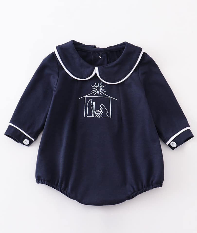 Navy Nativity Boy Bubble – North Main Clothing & Design